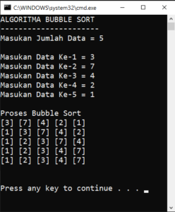 Sorting Bubble Sort Pada C++ - Blog Rumah Coding