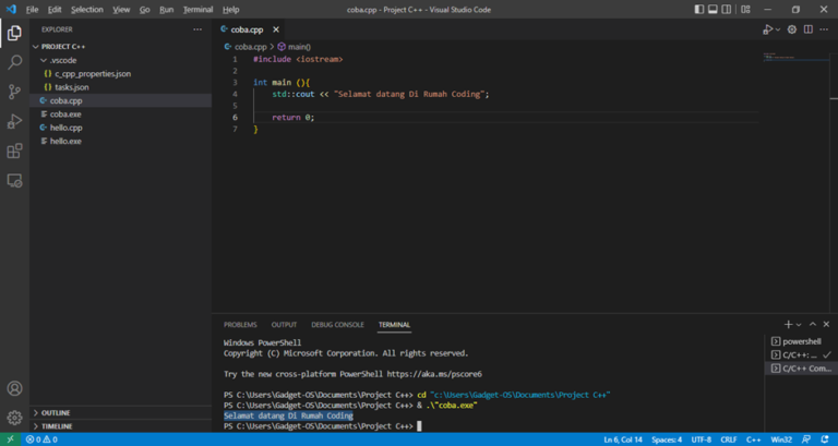 C++ #2 : Compile & Run C++ Menggunakan VsCode - Blog Rumah Coding C++ #2 : Compile & Run C++ Menggunakan VsCode - Blog Rumah Coding