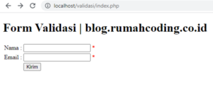Membuat Form Validasi Sederhana PHP - Blog Rumah Coding